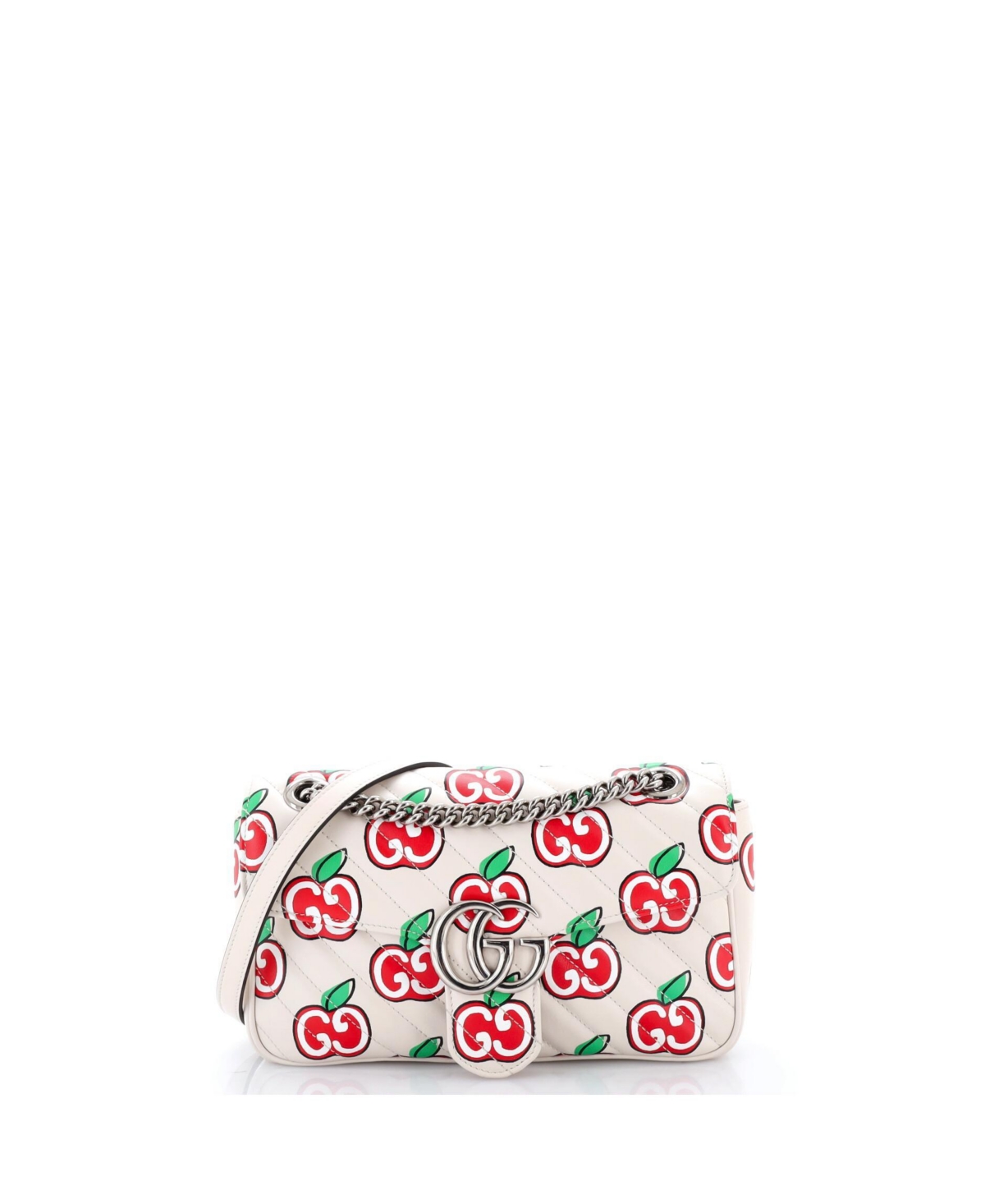 Click here for Pre-Owned Gucci Small Gg Marmont Flap Bag Printed... prices