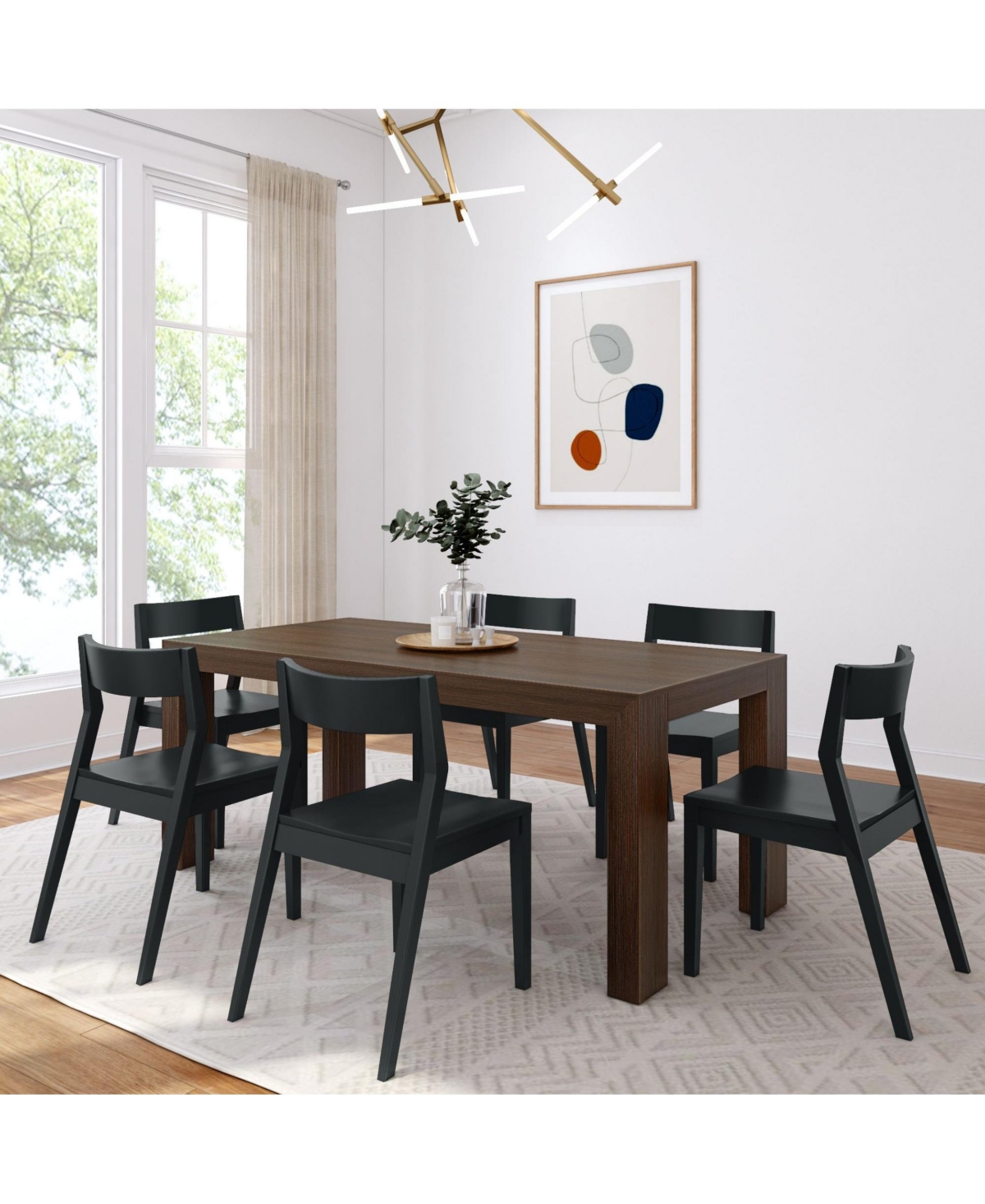 Click here for Plank+Beam 72 Modern Solid Wood Dining Table Set... prices
