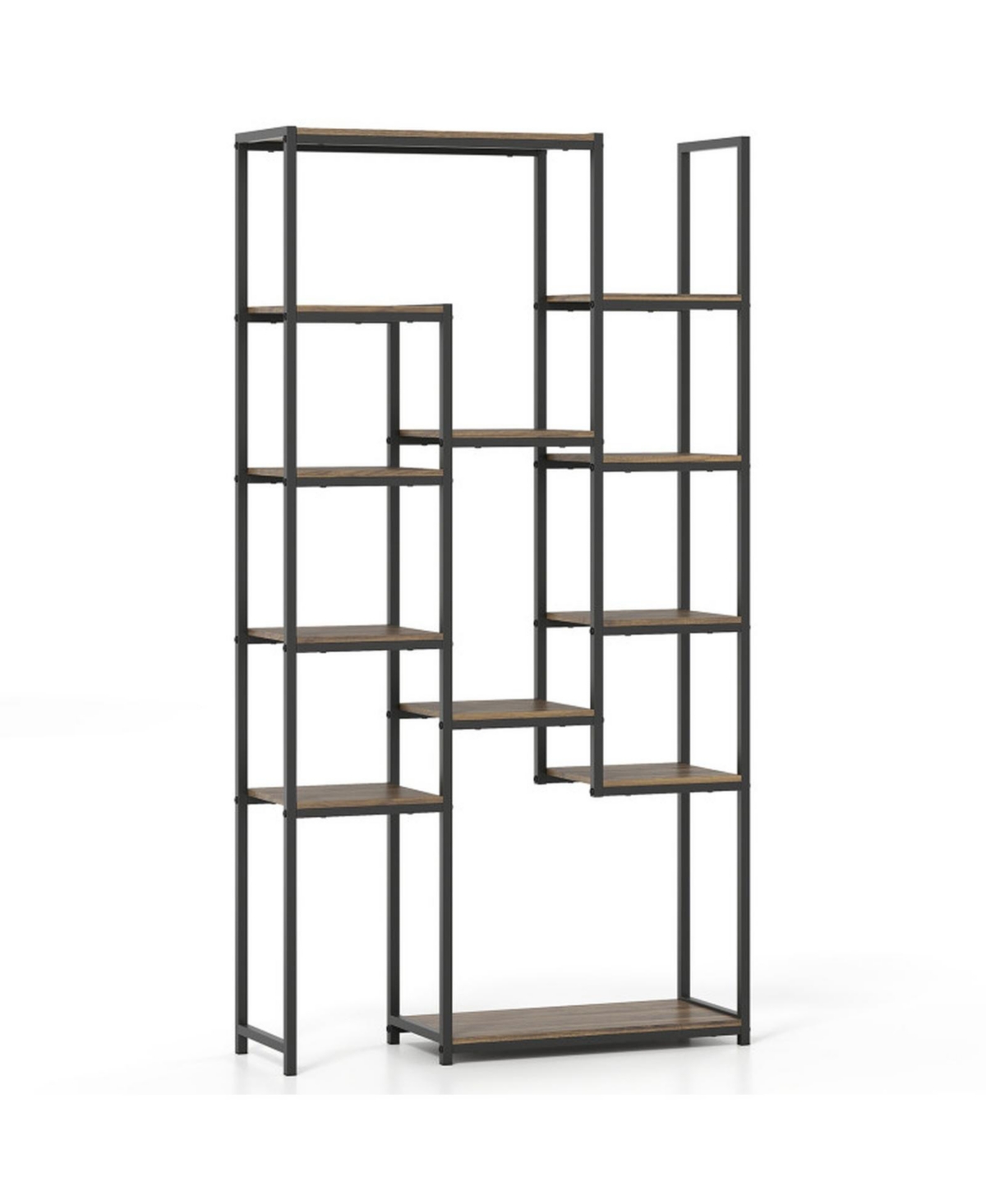 Click here for Sugift 71 Inch Tall Vintage Geometric Bookshelf wi... prices