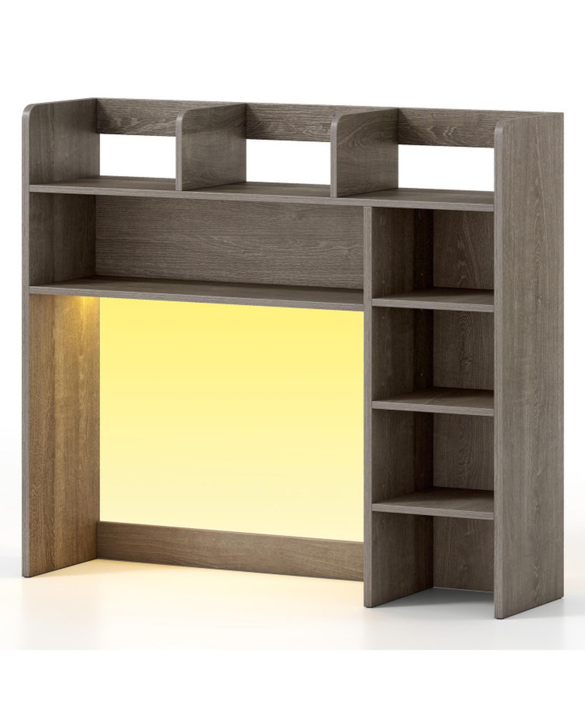 Click here for Sugift 35.5 Inch Desktop Bookshelf with Led Lights... prices