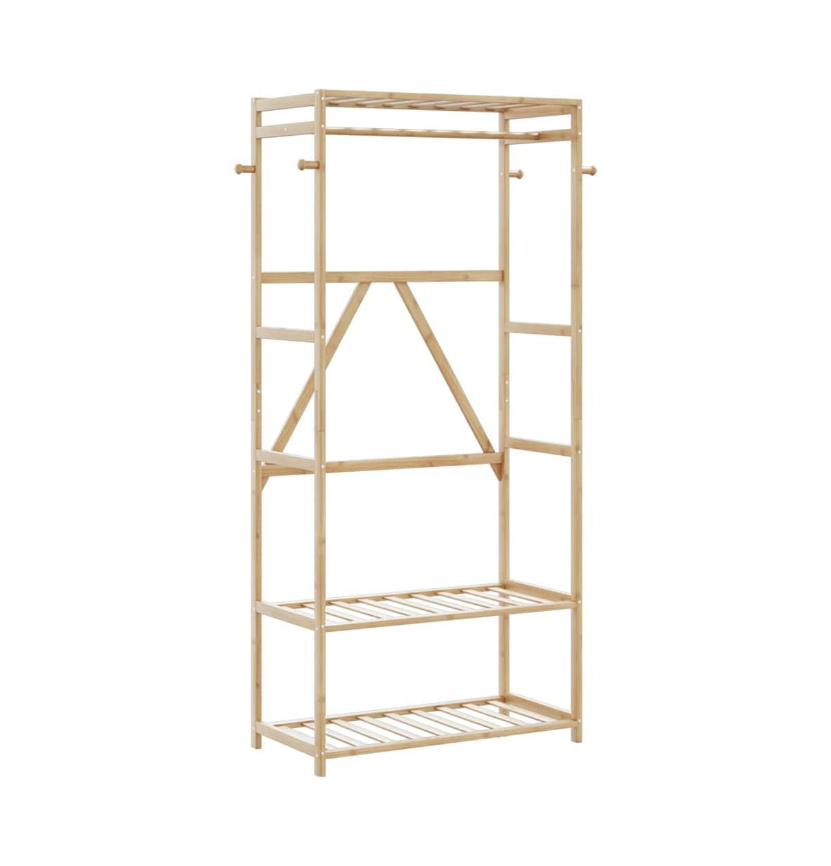 Click here for vidaXL Clothes Rack with Shelves 31.5x15.7x68.9 Ba... prices