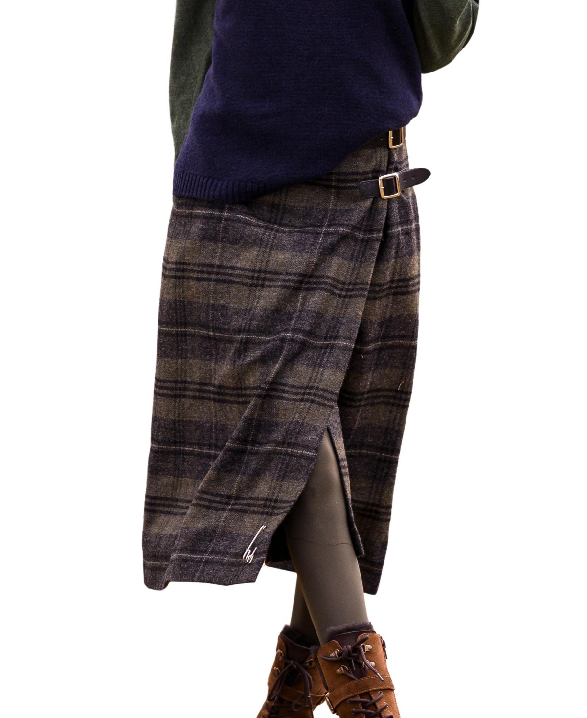 Click here for Celtic & Co. Womens Midi Celt Kilt Plaid Skirt - G... prices