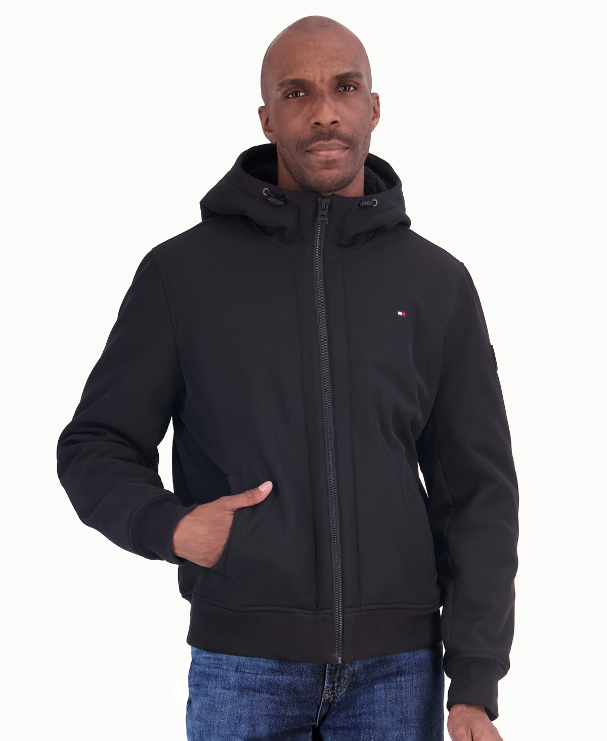 Click here for Tommy Hilfiger Mens Sherpa Lined Soft Shell Bomber... prices