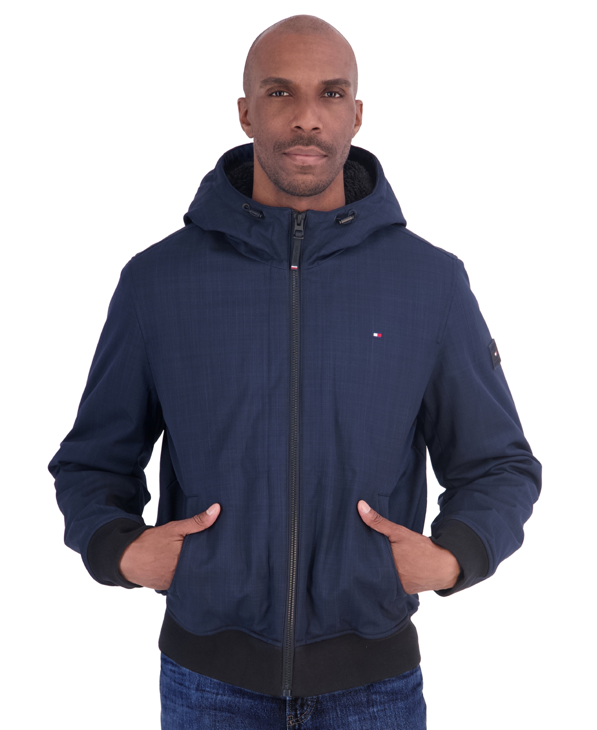 Click here for Tommy Hilfiger Mens Sherpa Lined Soft Shell Bomber... prices