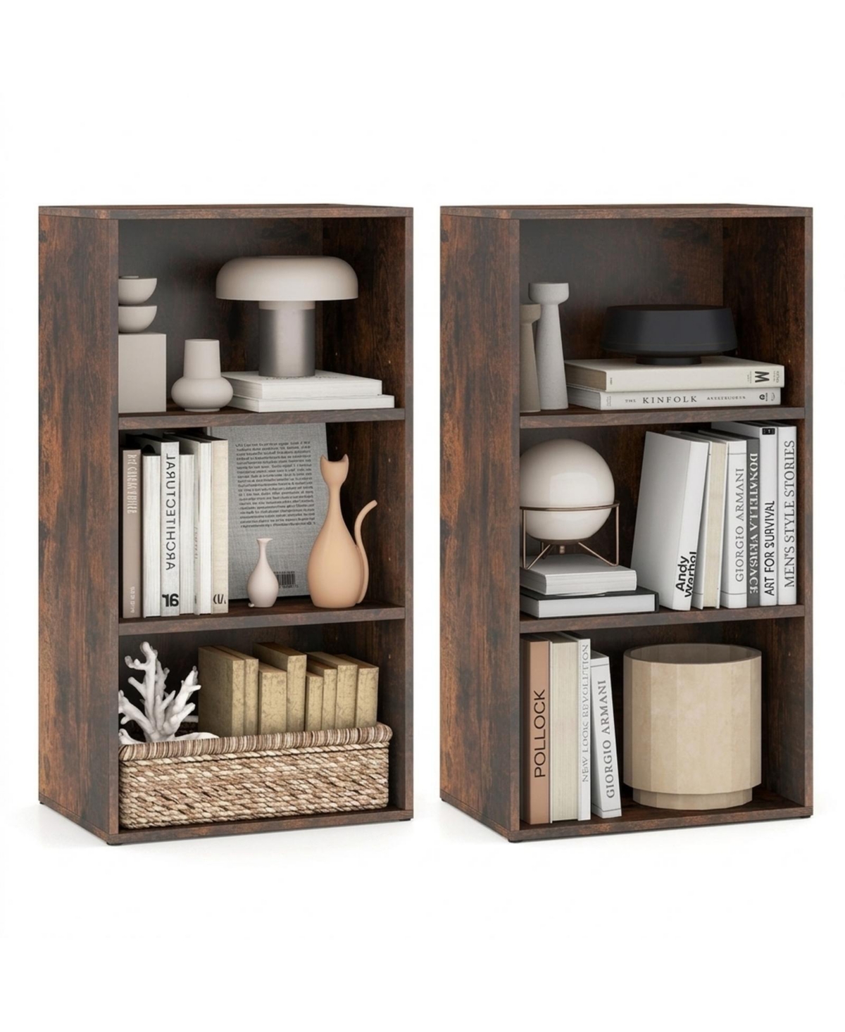 Click here for Sugift Set of 2 3-Tier Cube Bookcases with Adjusta... prices