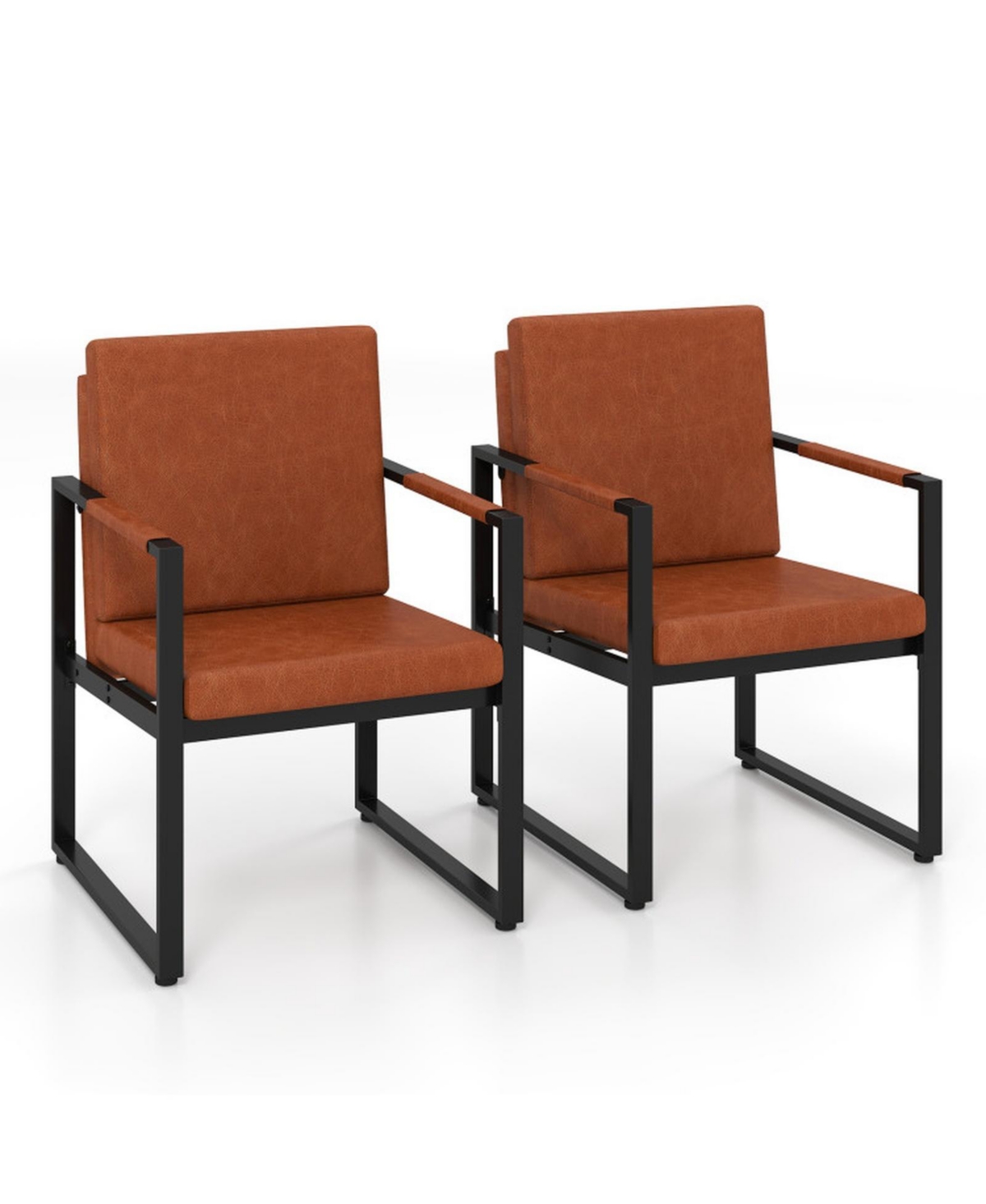 Click here for Sugift Set of 2 Mid-Century Accent Sofa Chairs wit... prices
