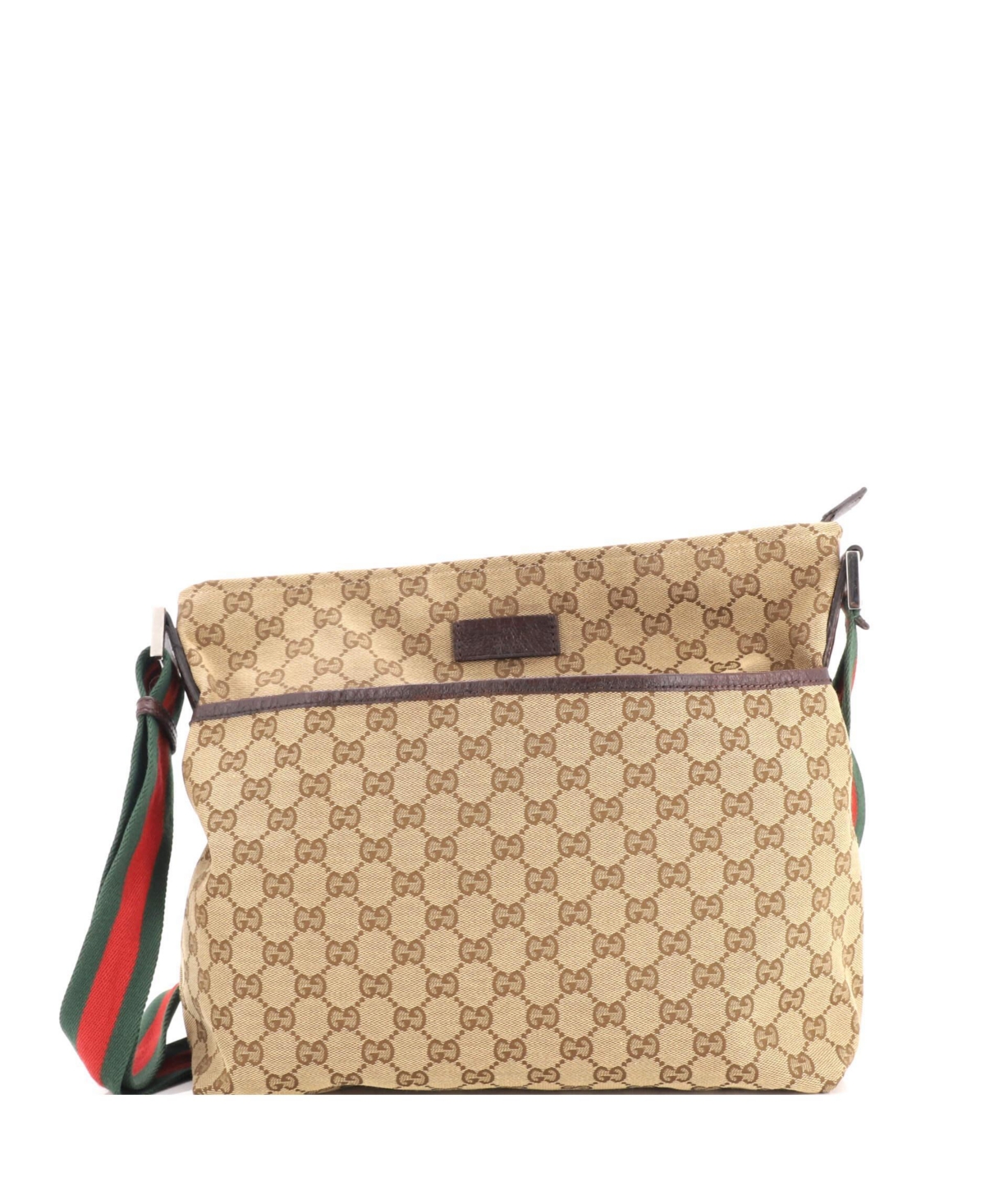 Click here for Pre-Owned Gucci Medium Front Pocket Web Messenger... prices