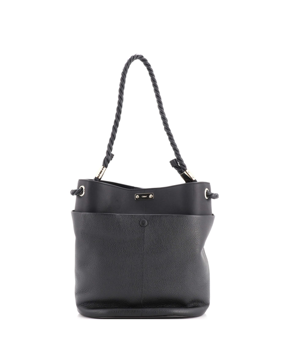 Click here for Pre-Owned Chloe Braided Handle Key Bucket Bag Leat... prices