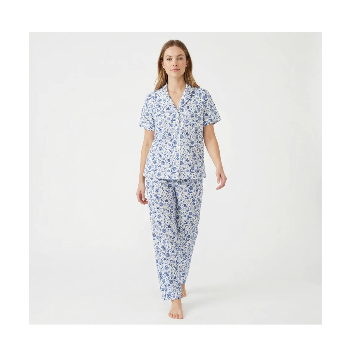 Click here for Motette Womens Porcelain Vine Bamboo Pajama Set -... prices