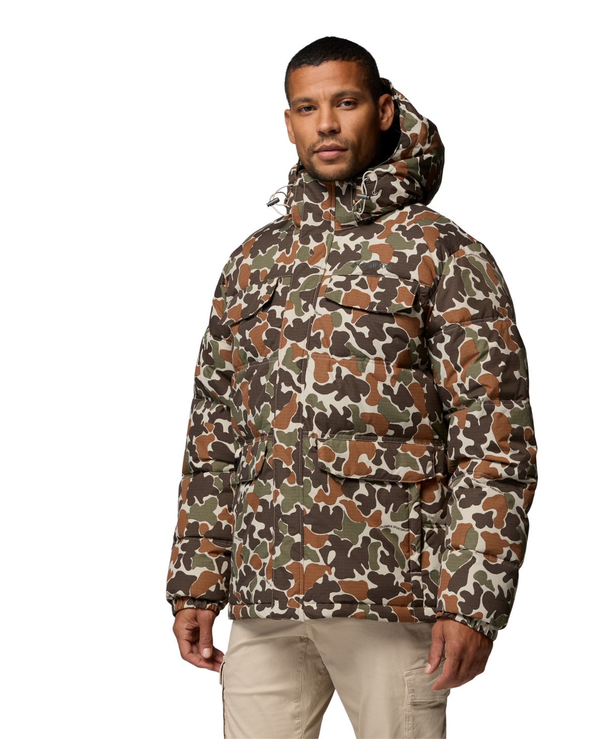 Click here for Columbia Mens Landrmr Print Puffer Jacket - Fossil... prices