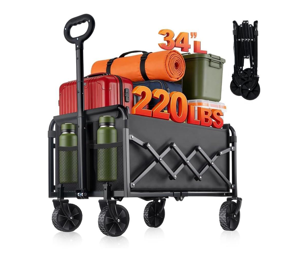 Click here for Mountaintop Collapsible Foldable Wagon Cart 220LBS... prices