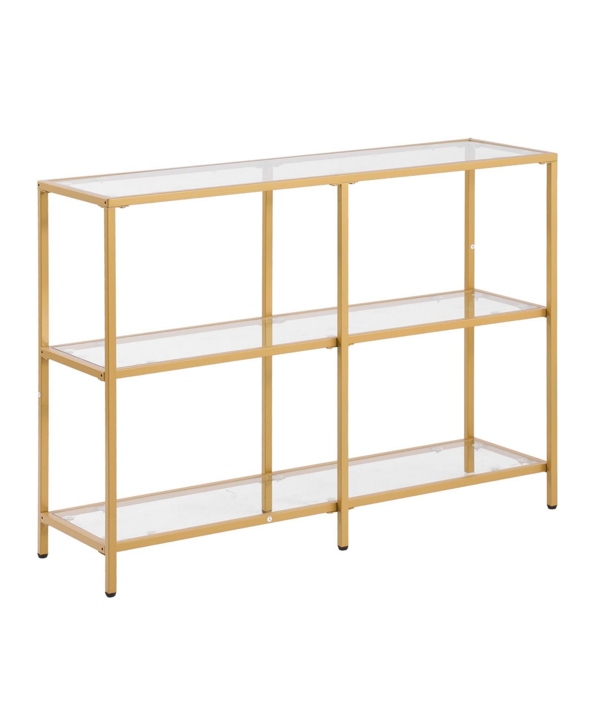 Click here for Slickblue Modern Rectangle Console Table with Glas... prices