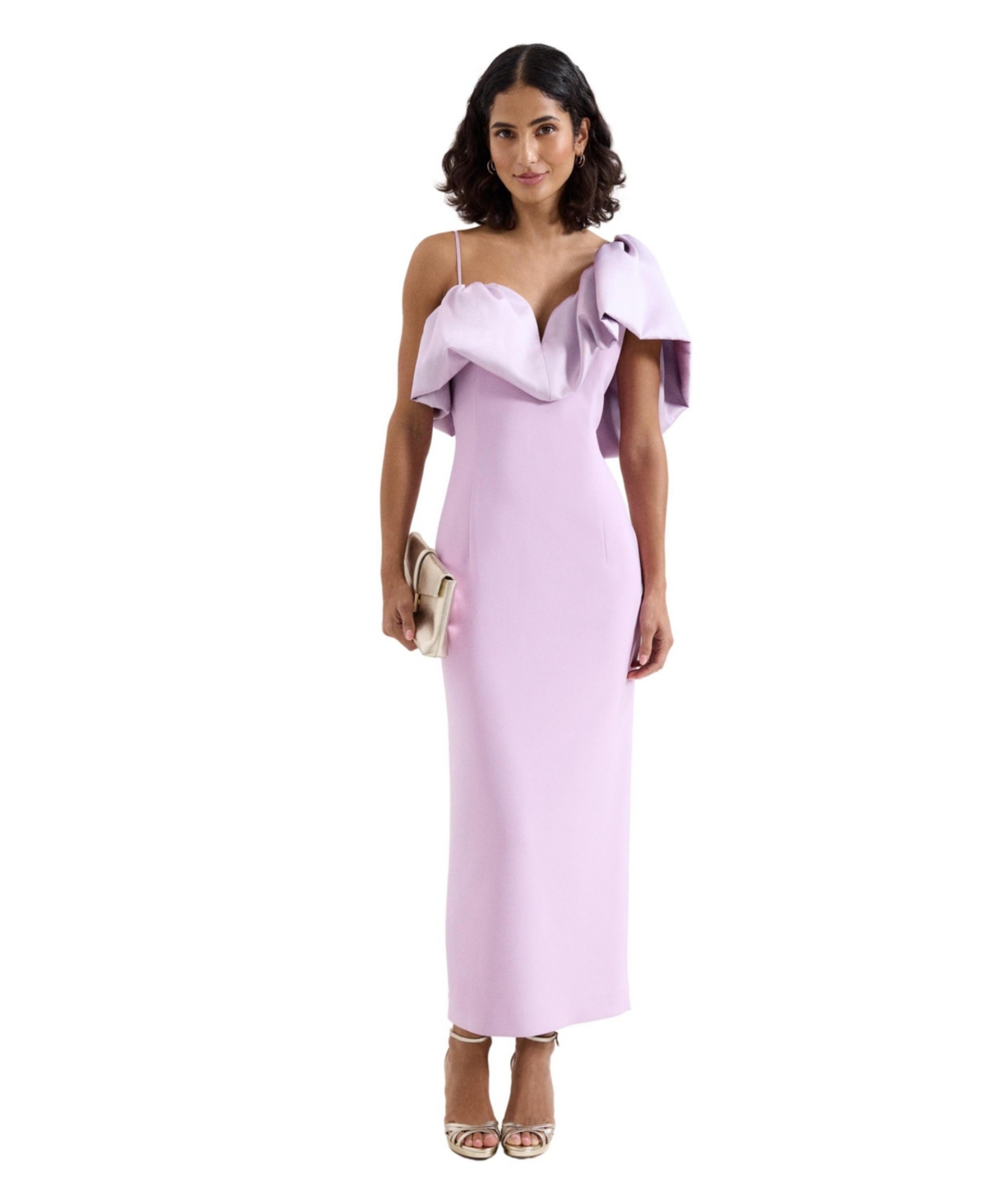 Click here for Phase Eight Womens Onessa Midi Dress - Lilac prices