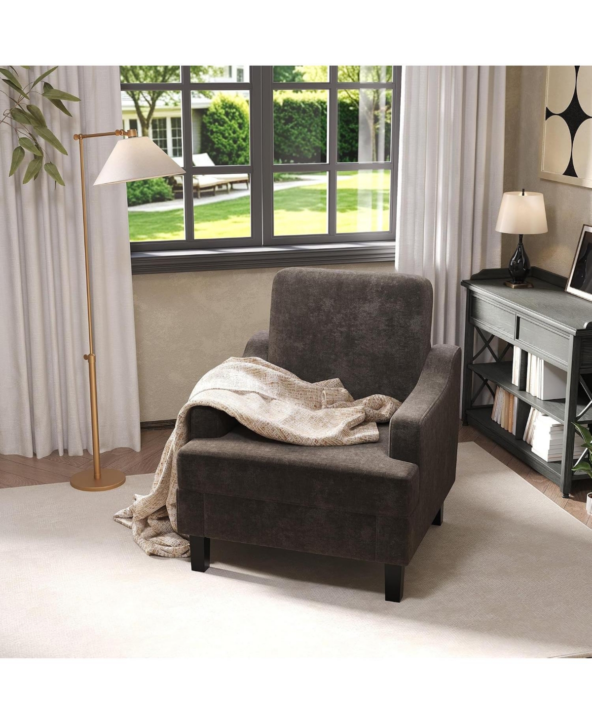 Click here for gaomon Modern Chenille Accent Sofa Chair  Armchair... prices
