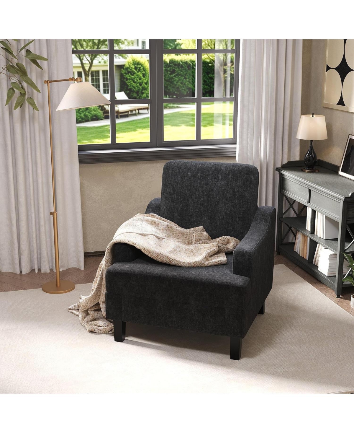 Click here for gaomon Modern Chenille Accent Sofa Chair  Armchair... prices