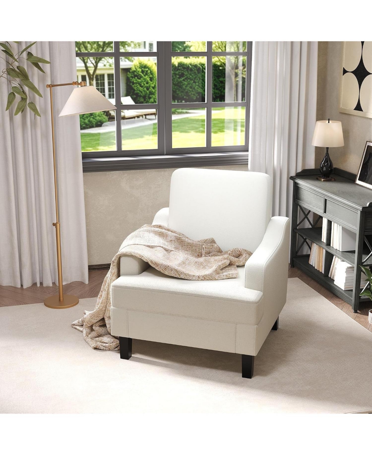 Click here for gaomon Modern Chenille Accent Sofa Chair  Armchair... prices
