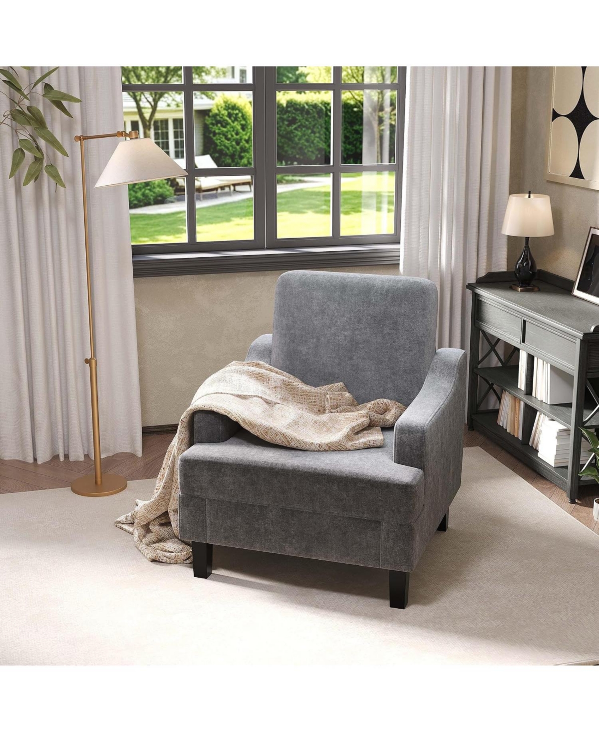 Click here for gaomon Modern Chenille Accent Sofa Chair  Armchair... prices