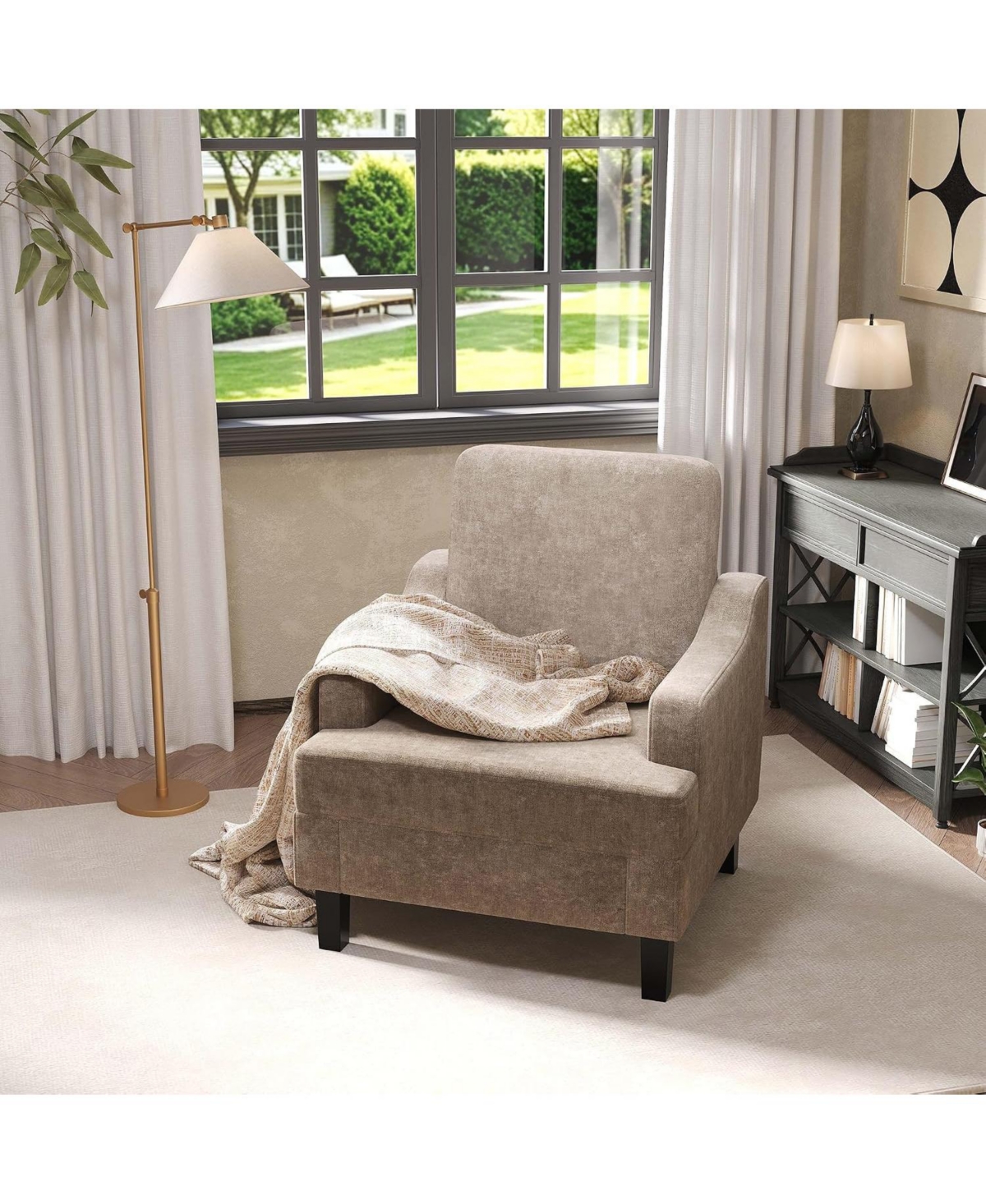 Click here for gaomon Modern Chenille Accent Sofa Chair  Armchair... prices