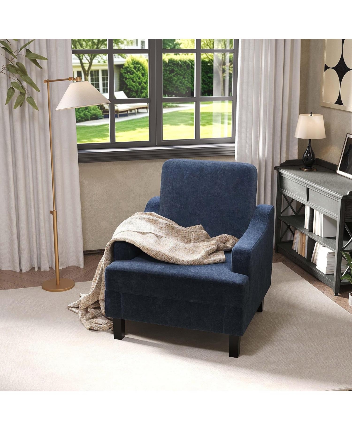 Click here for gaomon Modern Chenille Accent Sofa Chair  Armchair... prices