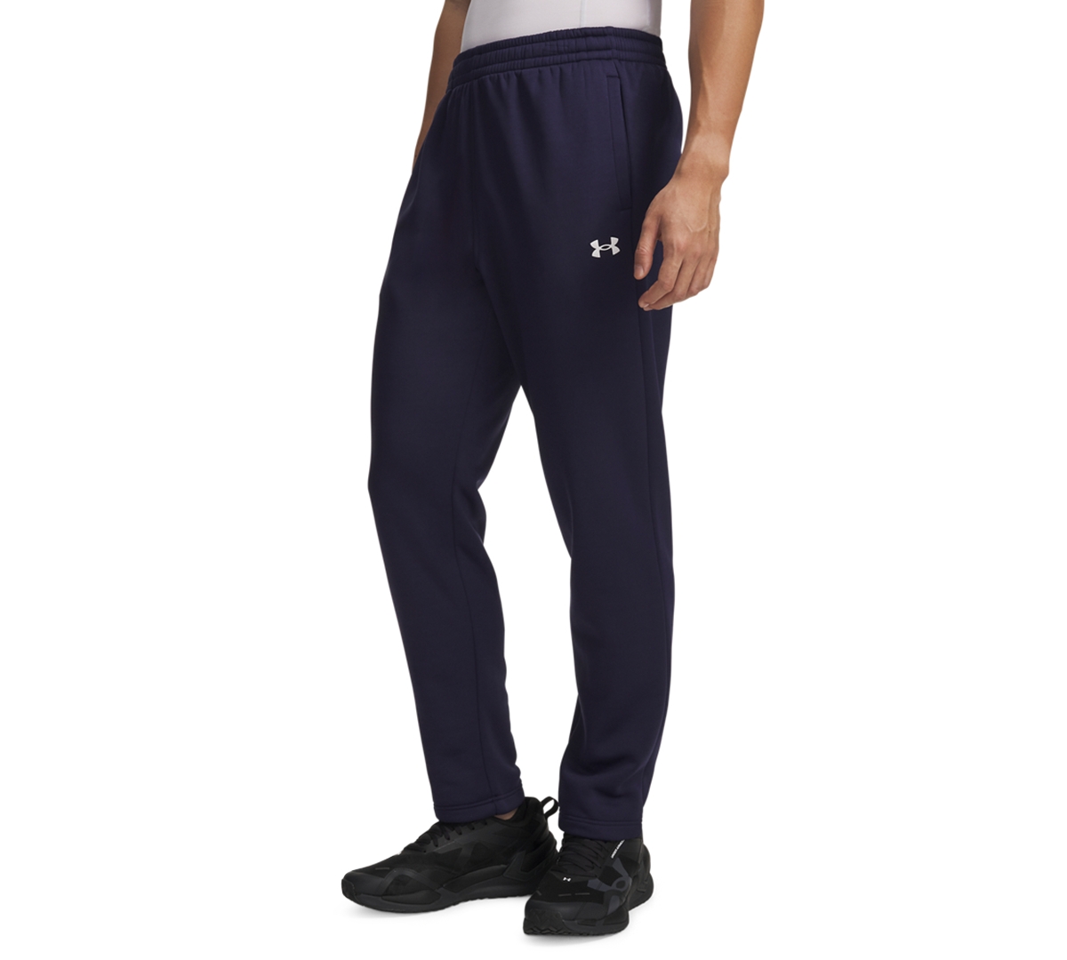 Click here for Under Armour Mens Fleece Pants - Midnight Navy/Whi... prices