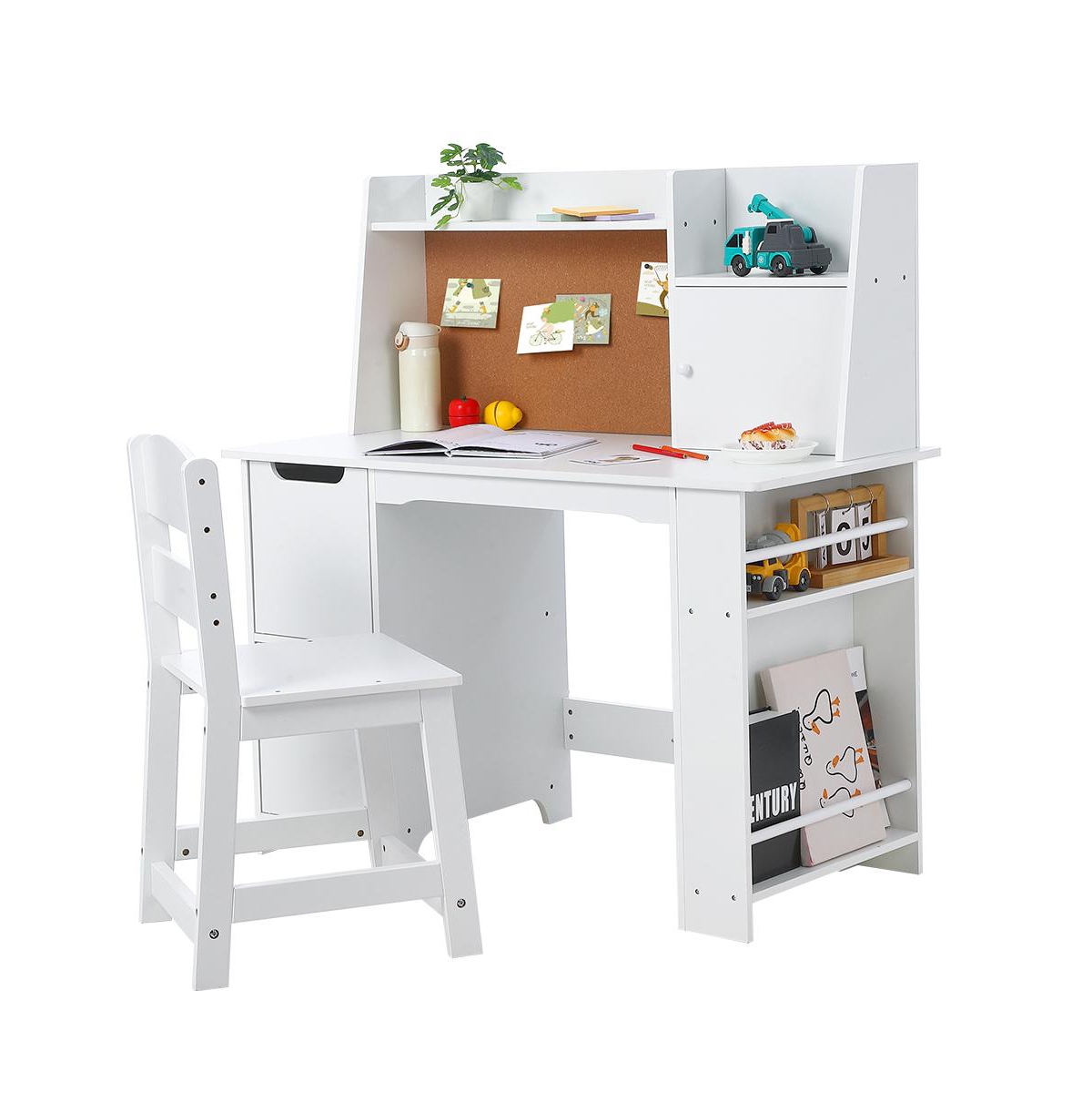 Click here for homfan Kids Desk and Chair Set with Storage Shelf... prices