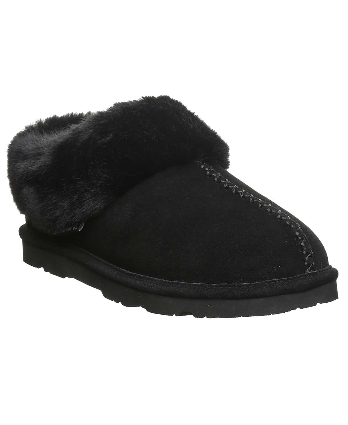 Click here for Bearpaw Womens Bella Suede Slip-On Slippers - Blac... prices