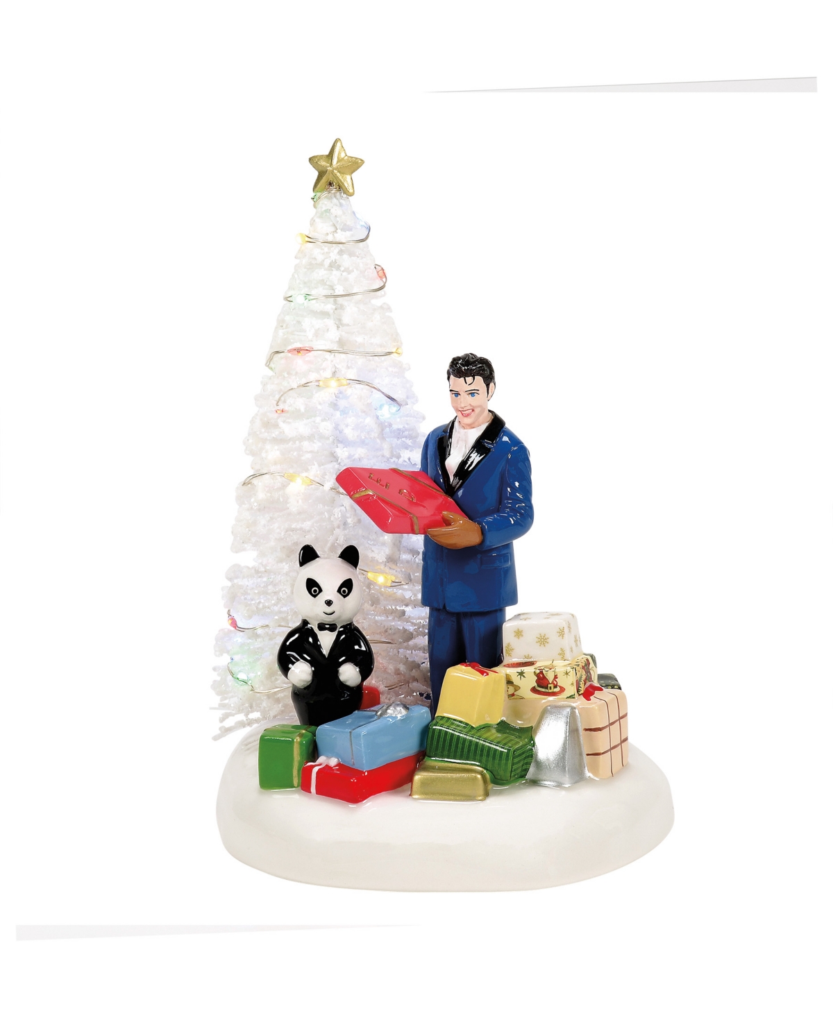 Click here for Department 56 Snow Village Elvis Passes Out The Gi... prices