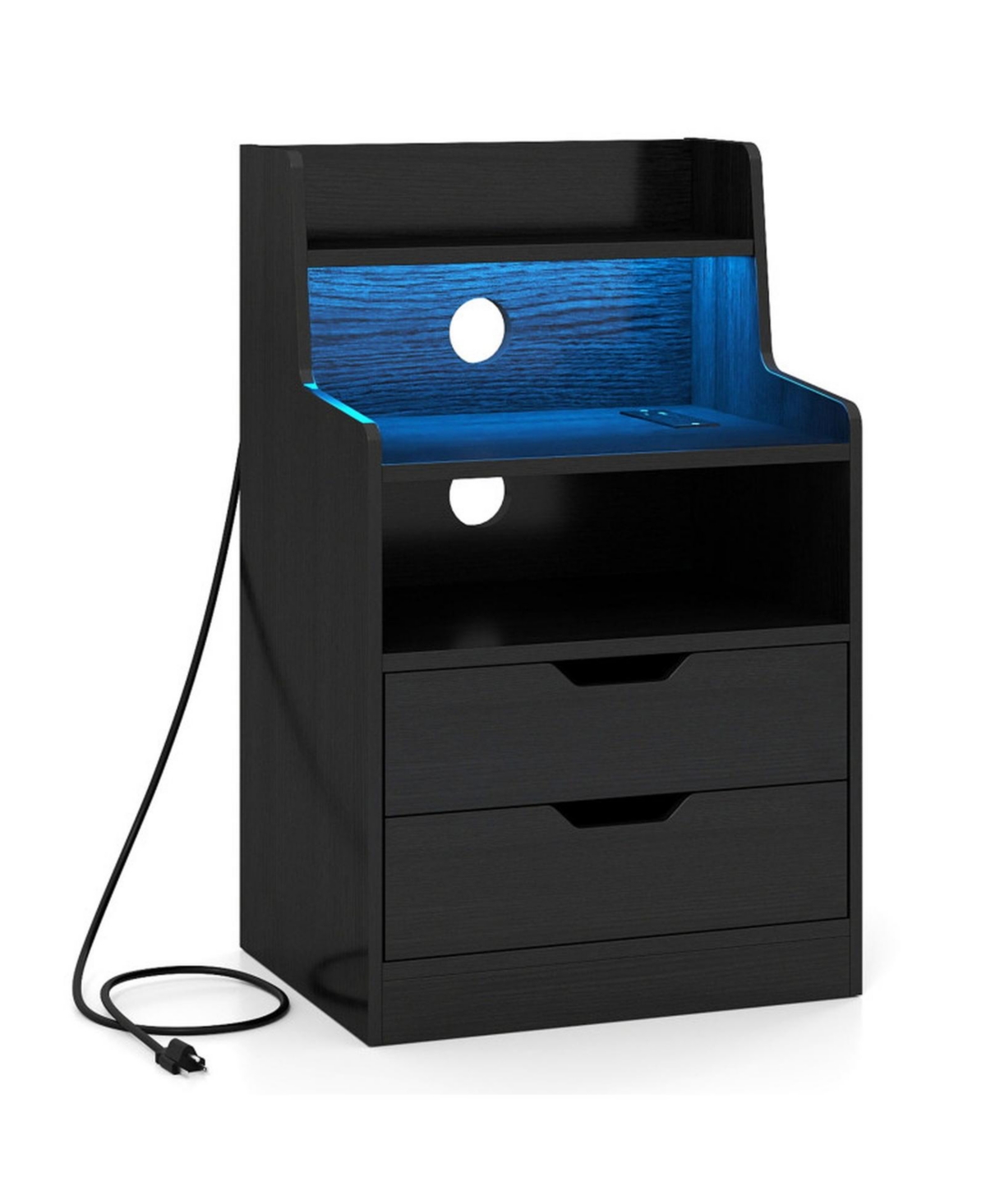 Click here for Sugift Led Nightstand with Rgb Lighting Charging S... prices