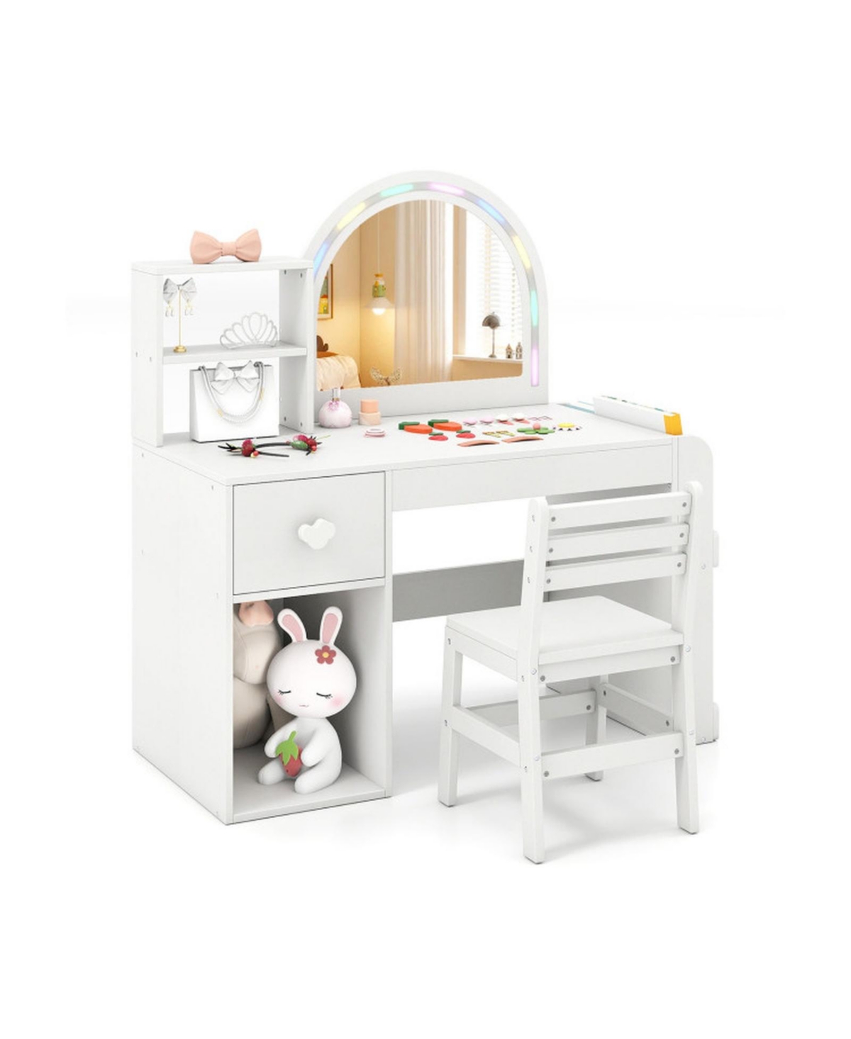 Click here for Sugift Kids Vanity Desk and Chair Set with Led-Lit... prices