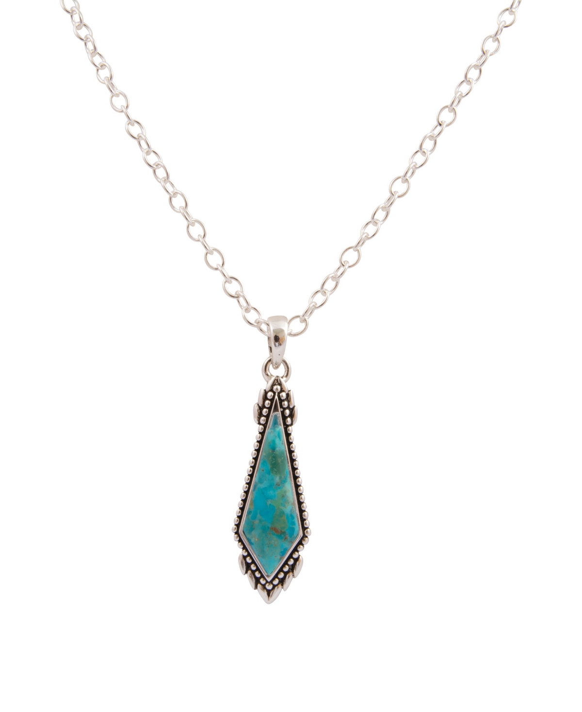 Click here for Barse Anemone Long Diamond Blue Turquoise and Silv... prices