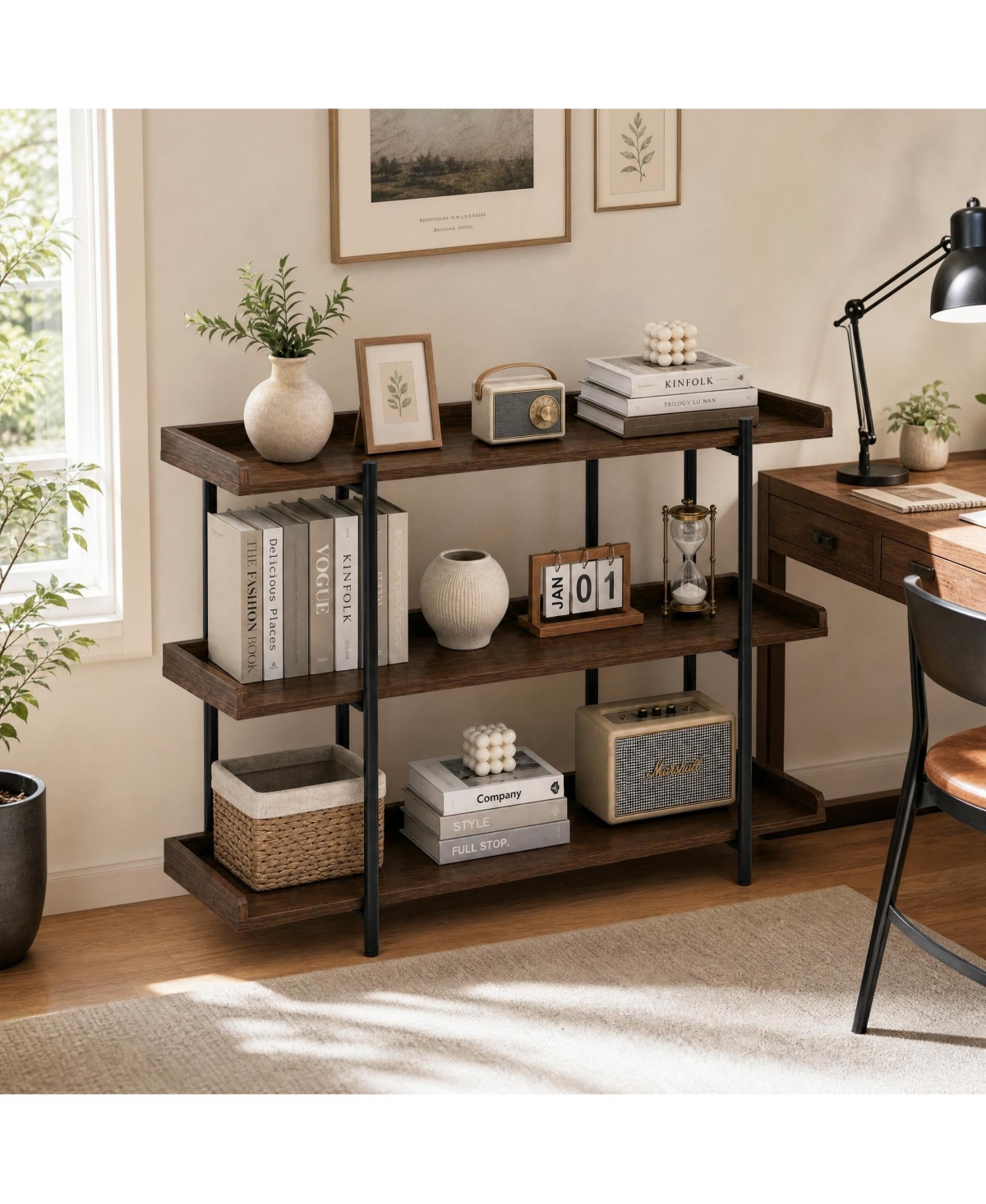 Click here for homfan 3 Tier Console Table  Rustic Farmhouse Sofa... prices