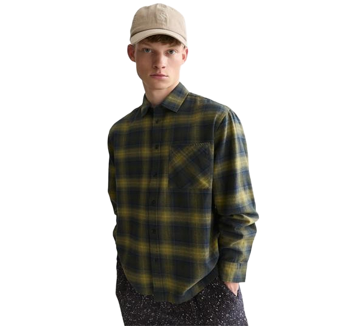 Click here for Scotch & Soda Mens Flannel Checked Regular-Fit Shi... prices