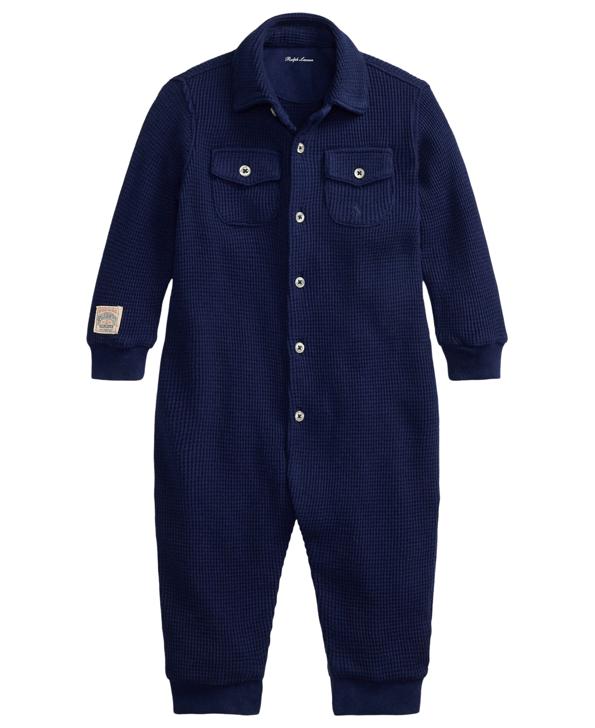 Click here for Polo Ralph Lauren Baby Boys Waffle-Knit Coverall -... prices