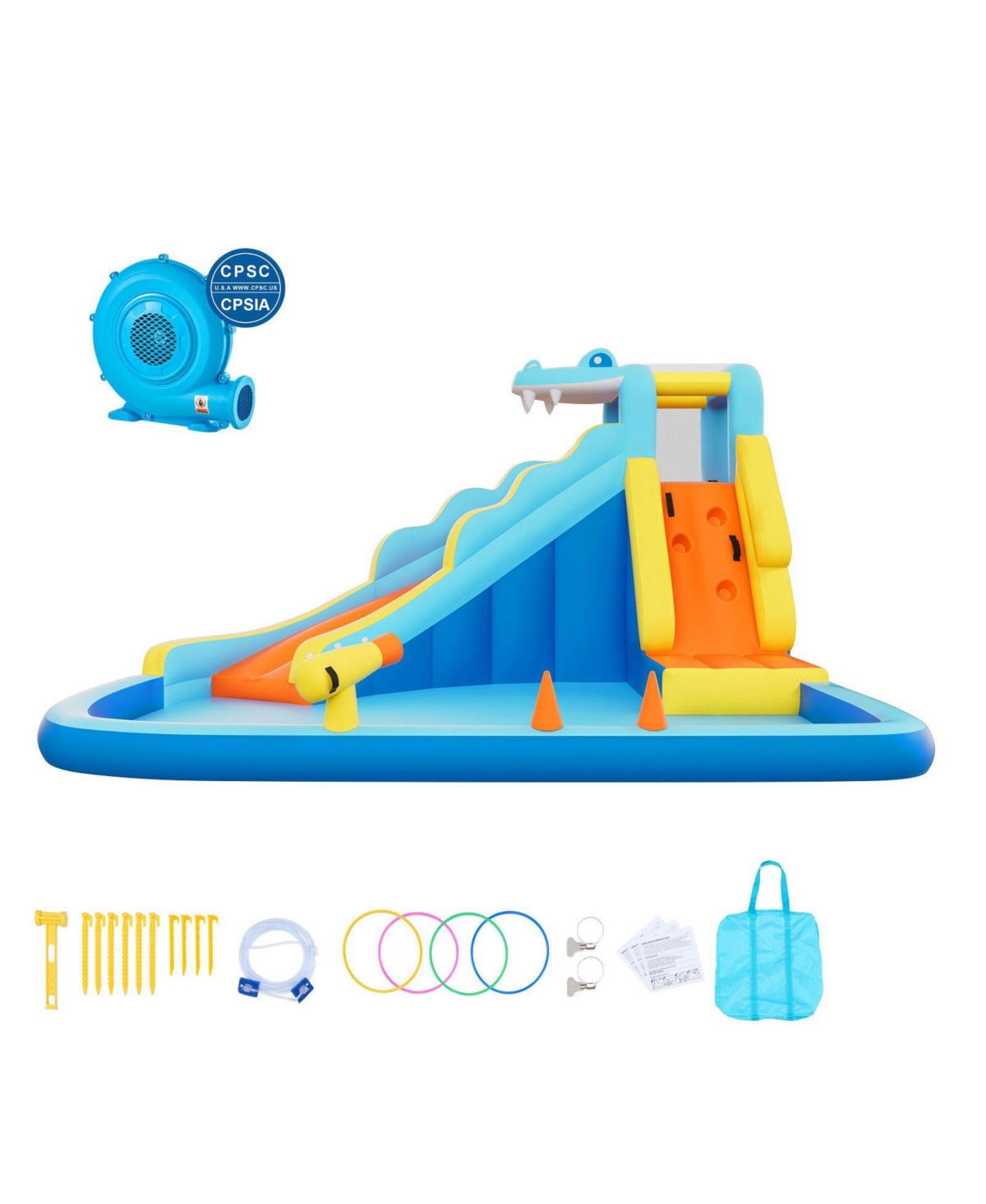 Click here for Hikeen 11.6 x 13.1 ft Crocodile Inflatable Water S... prices