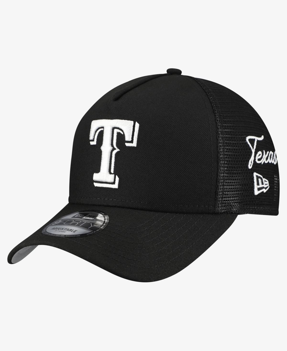 Click here for New Era Mens Black Texas Rangers Side Script 9FORT... prices