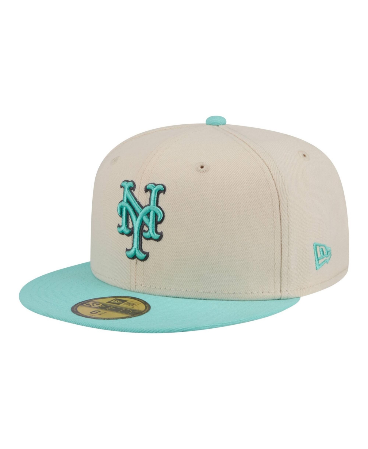 Click here for New Era Mens Light Beige/Turquoise New York Mets T... prices