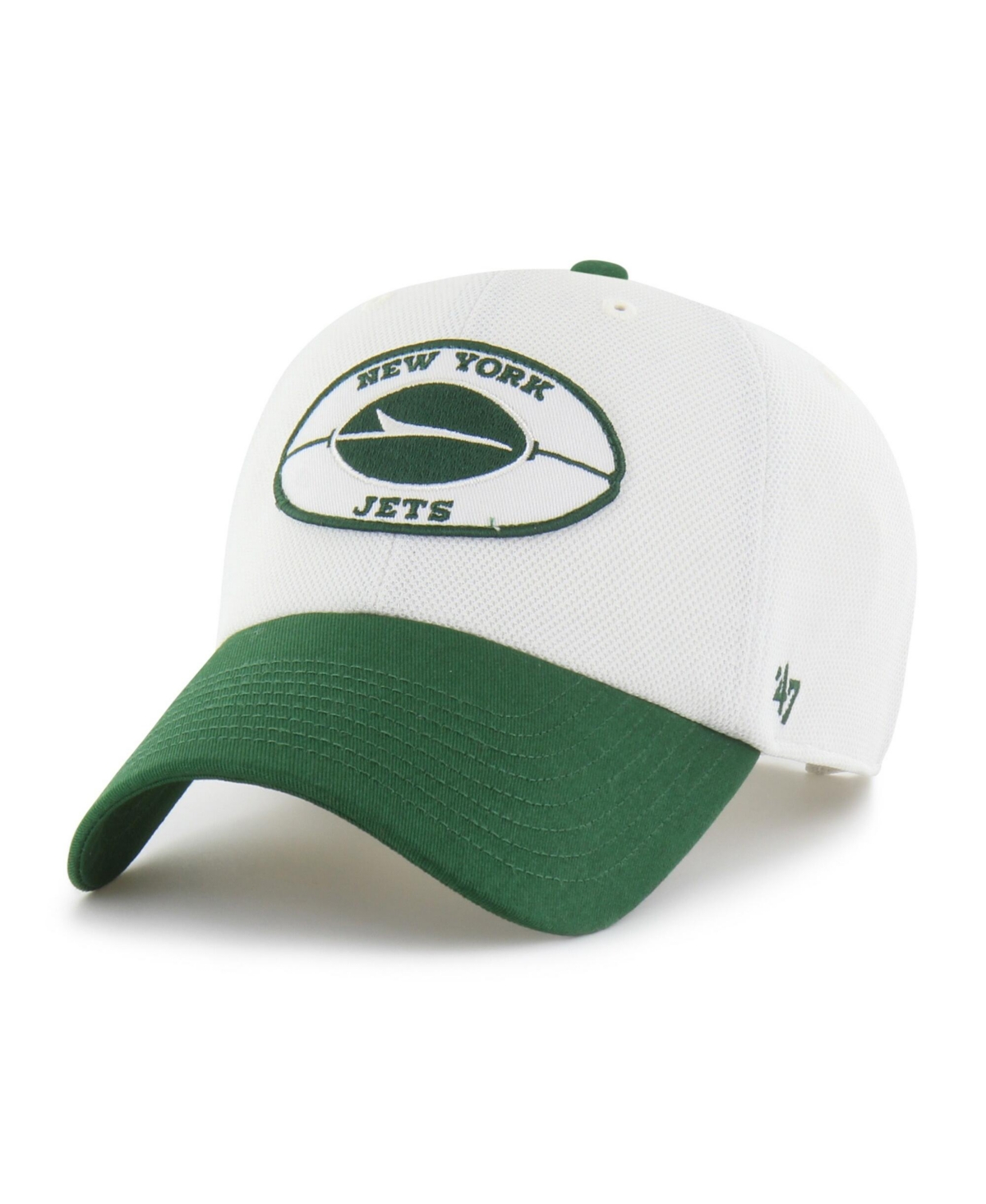 Click here for 47 Brand Mens Cream/Green New York Jets Pique Patc... prices