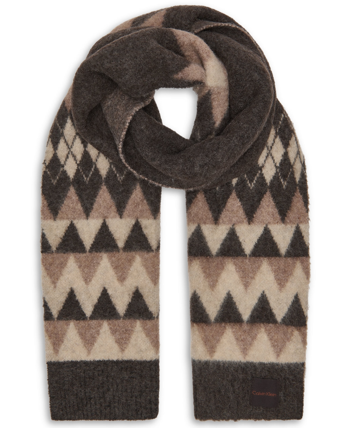 Click here for Calvin Klein Womens Argyle Fair Isle Pattern Scarf... prices