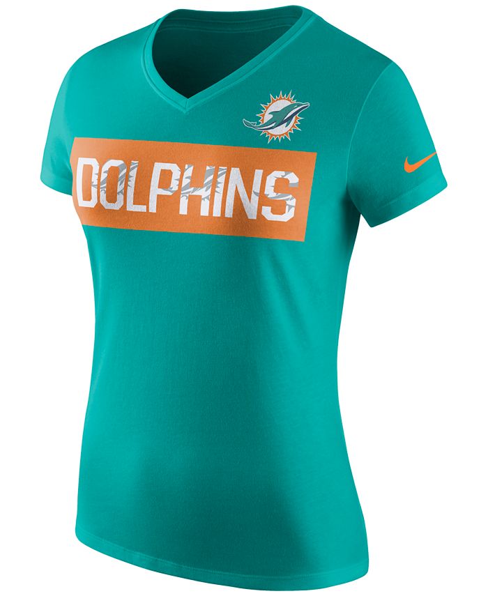 Nike Women's Miami Dolphins Tailgate V-Neck T-Shirt - Macy's