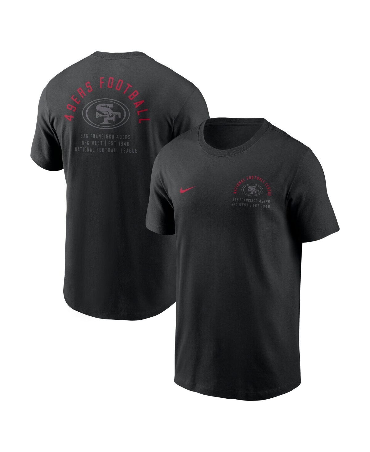Click here for Nike Mens Black San Francisco 49ers Split Logo T-S... prices