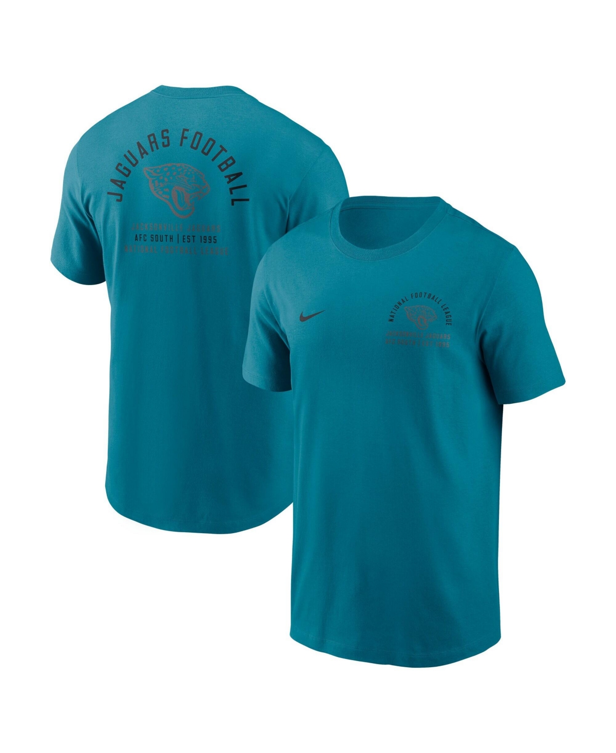 Click here for Nike Mens Teal Jacksonville Jaguars Split Logo T-S... prices