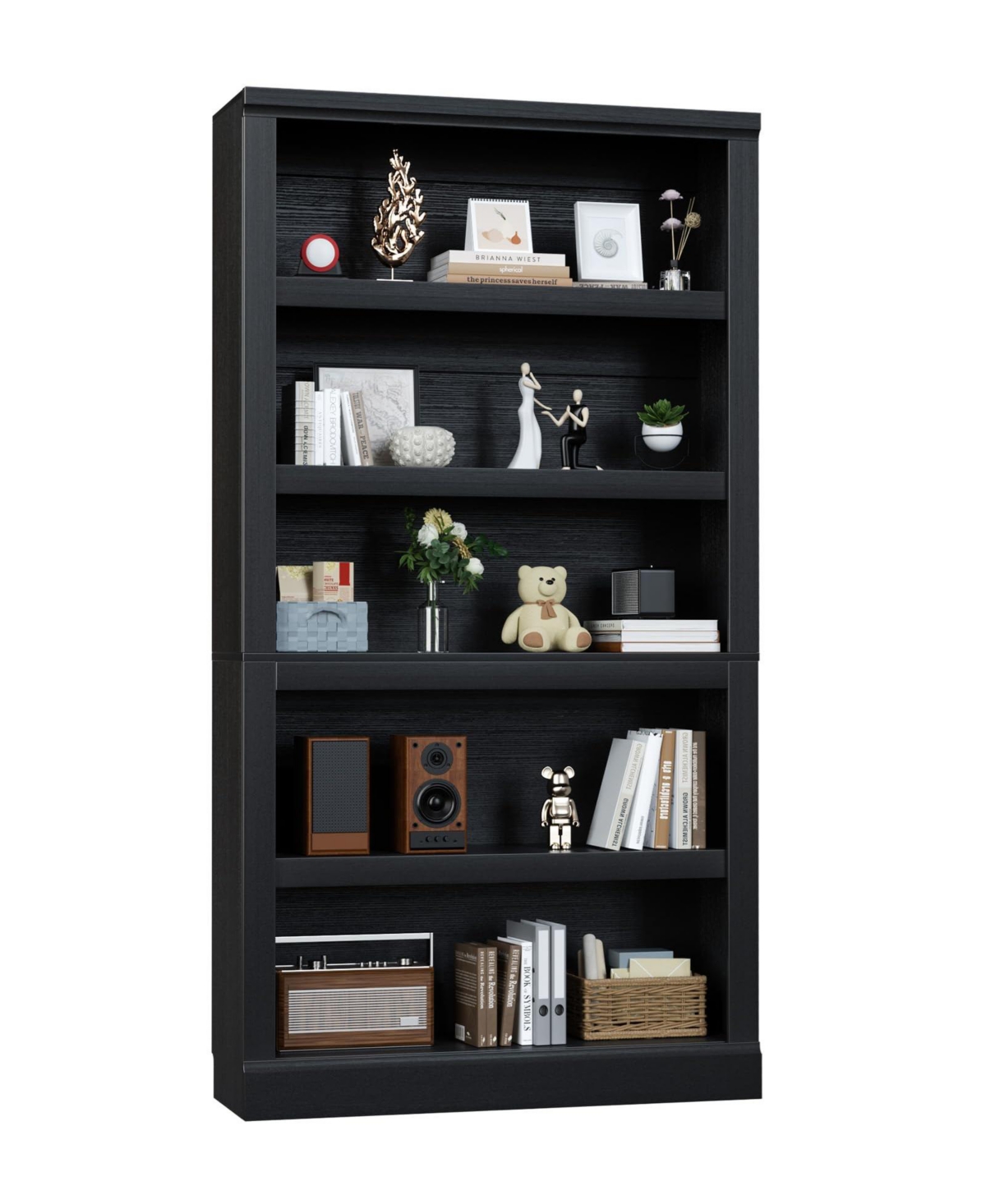 Click here for Aheaplus 71 Tall Wood 5-Tier Bookcase with Adjusta... prices