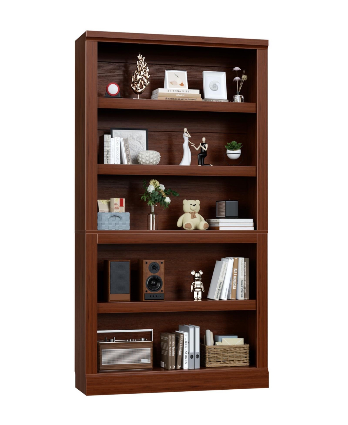 Click here for Aheaplus 71 Tall Wood 5-Tier Bookcase with Adjusta... prices