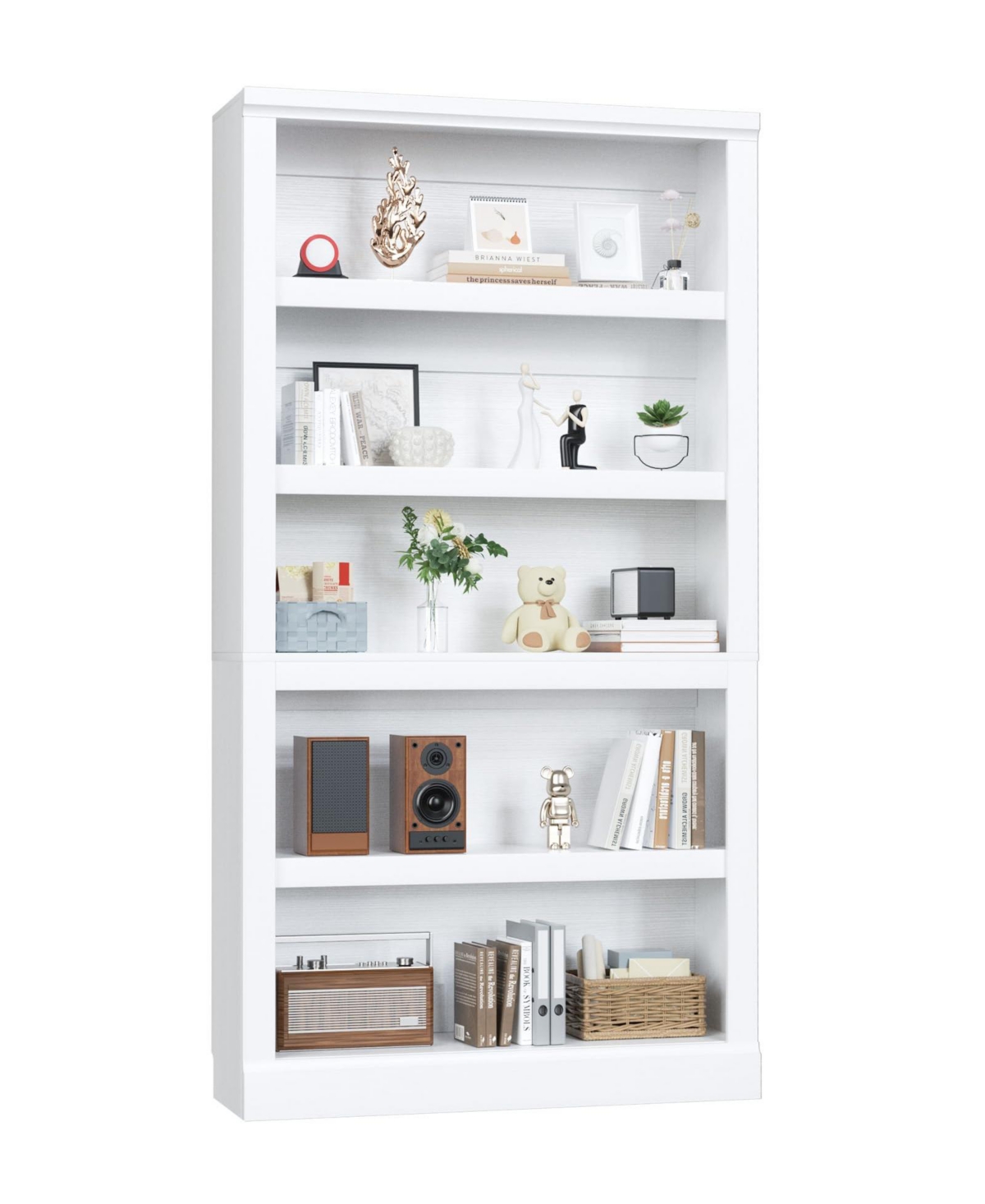 Click here for Aheaplus 71 Tall Wood 5-Tier Bookcase with Adjusta... prices
