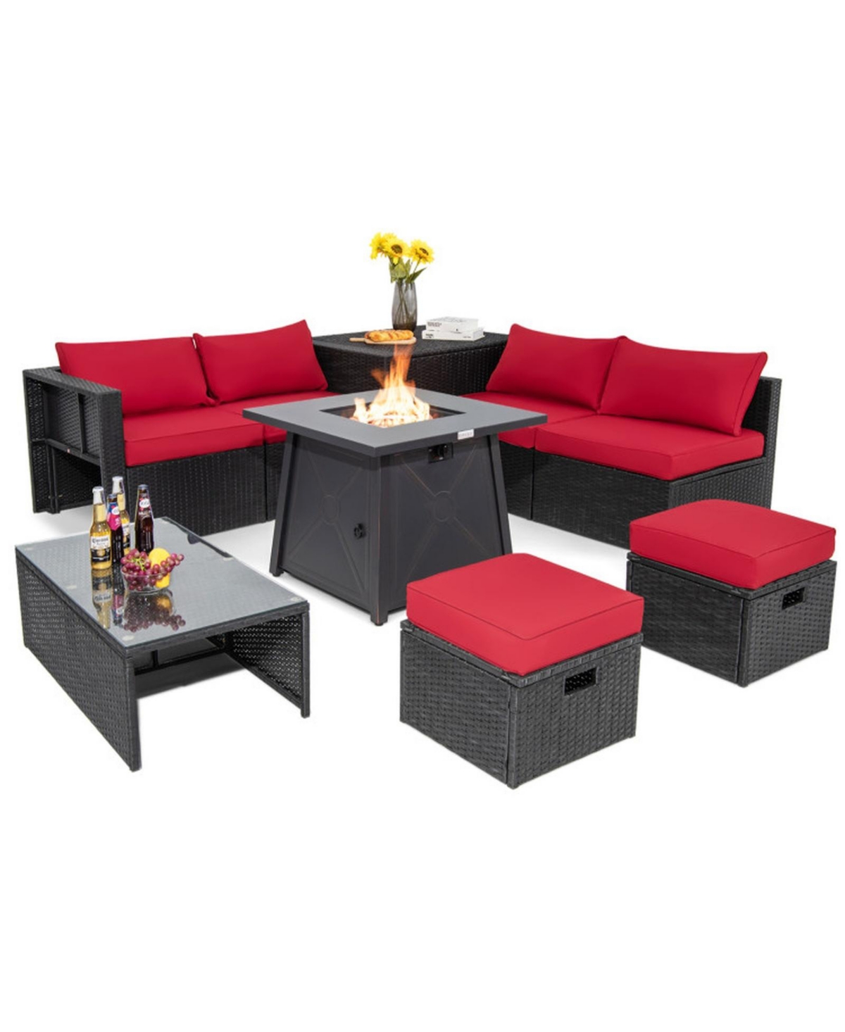 Click here for Gouun 9-Piece Weatherproof Outdoor Patio Conversat... prices