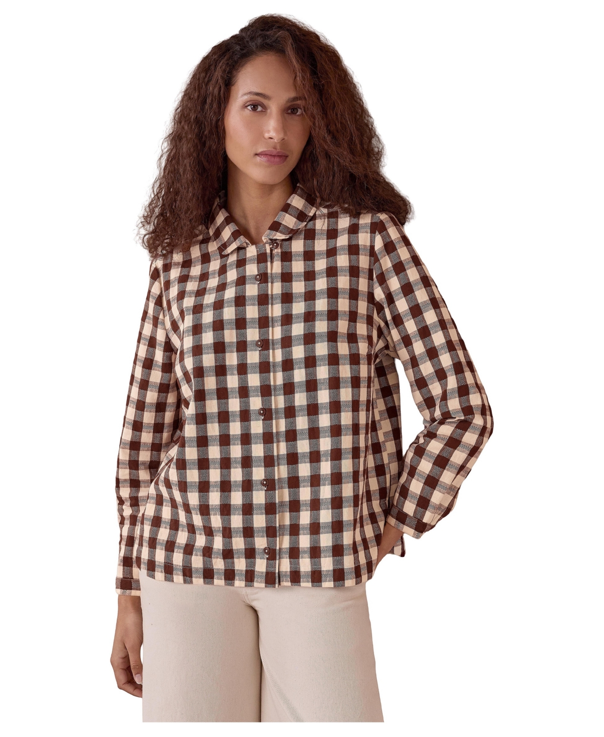 Click here for Celtic & Co. Womens Gingham Button Through Shirt -... prices