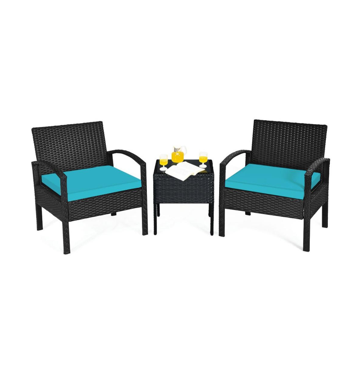 Click here for Boyel Living 3 Pieces Outdoor Rattan Patio Convers... prices