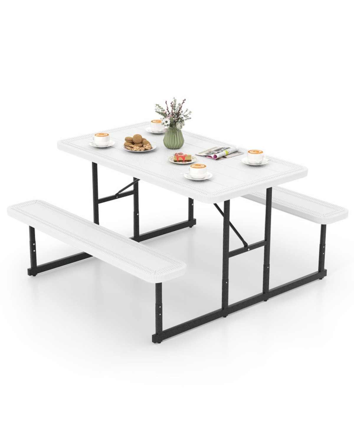Click here for Gouun Outdoor Hdpe Picnic Table and Bench Set for... prices