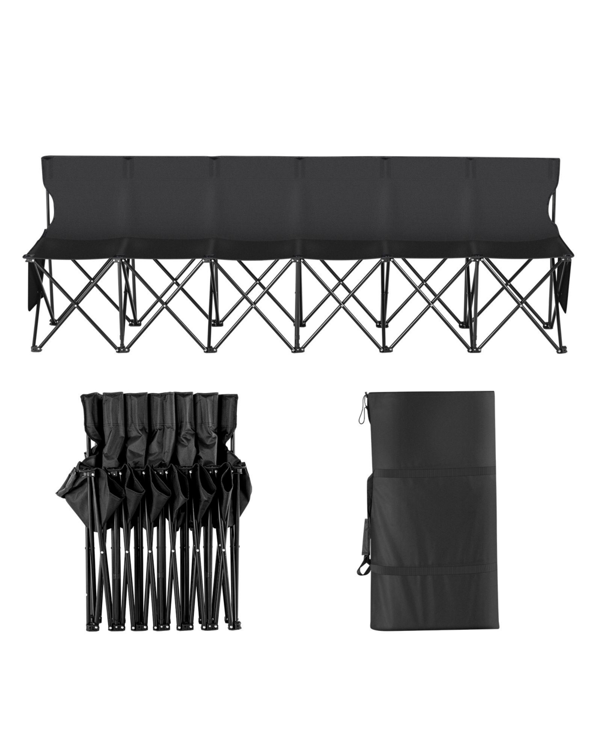 Click here for Hongge 6 Seat Foldable Sideline Bench 94 in with B... prices