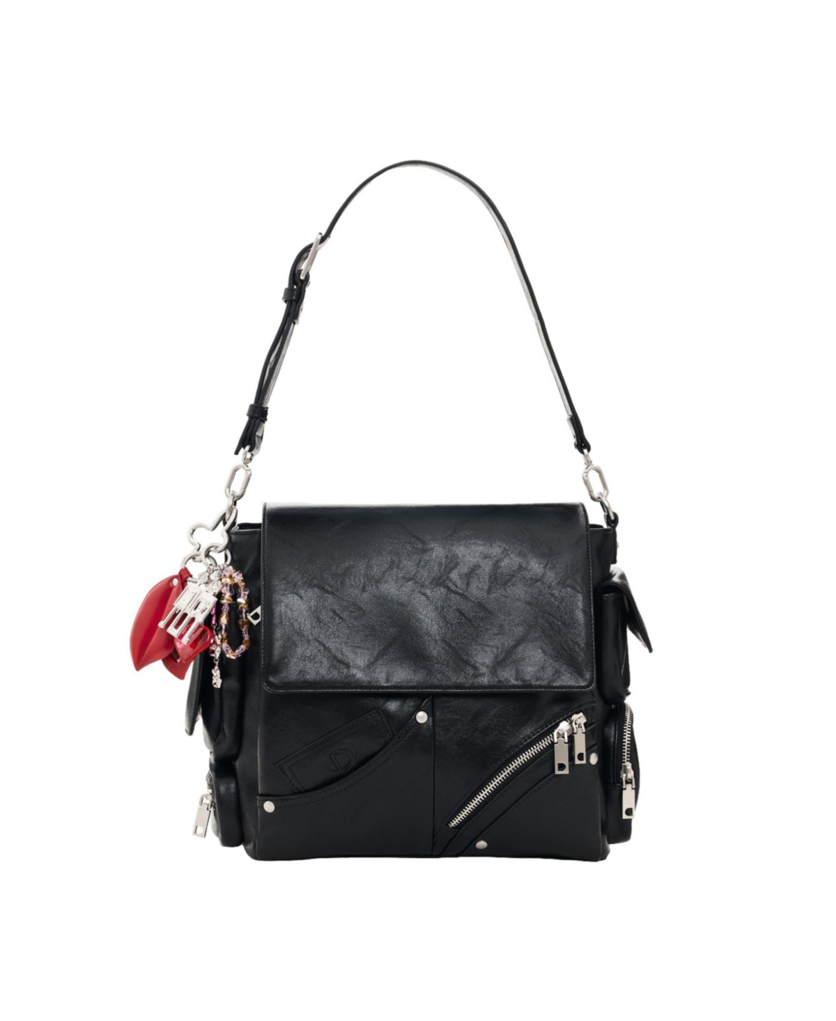 Click here for Desigual Womens Small Faux Leather Backpack - Blac... prices